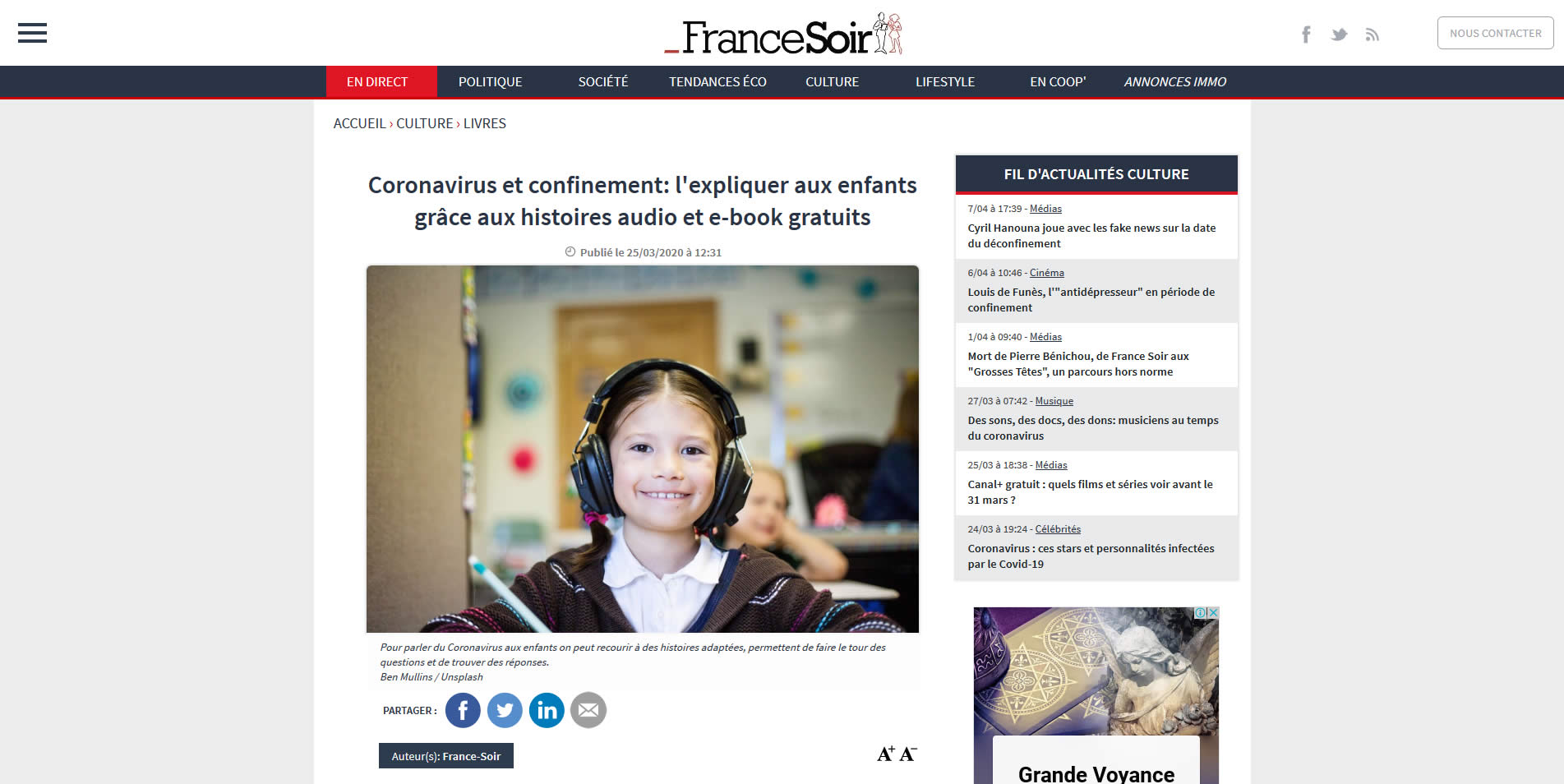 Article dans France Soir ⋆ Souffleur de Rêves